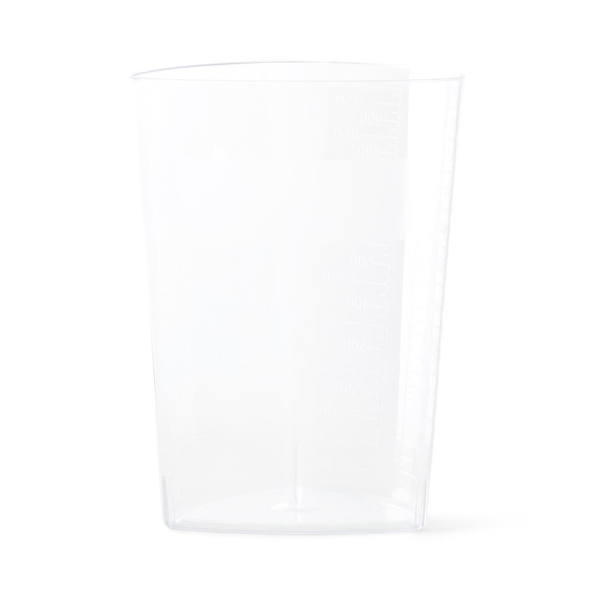 Graduated Triangular Intake/Output Container, Clear, 1000 mL, Pack of 10