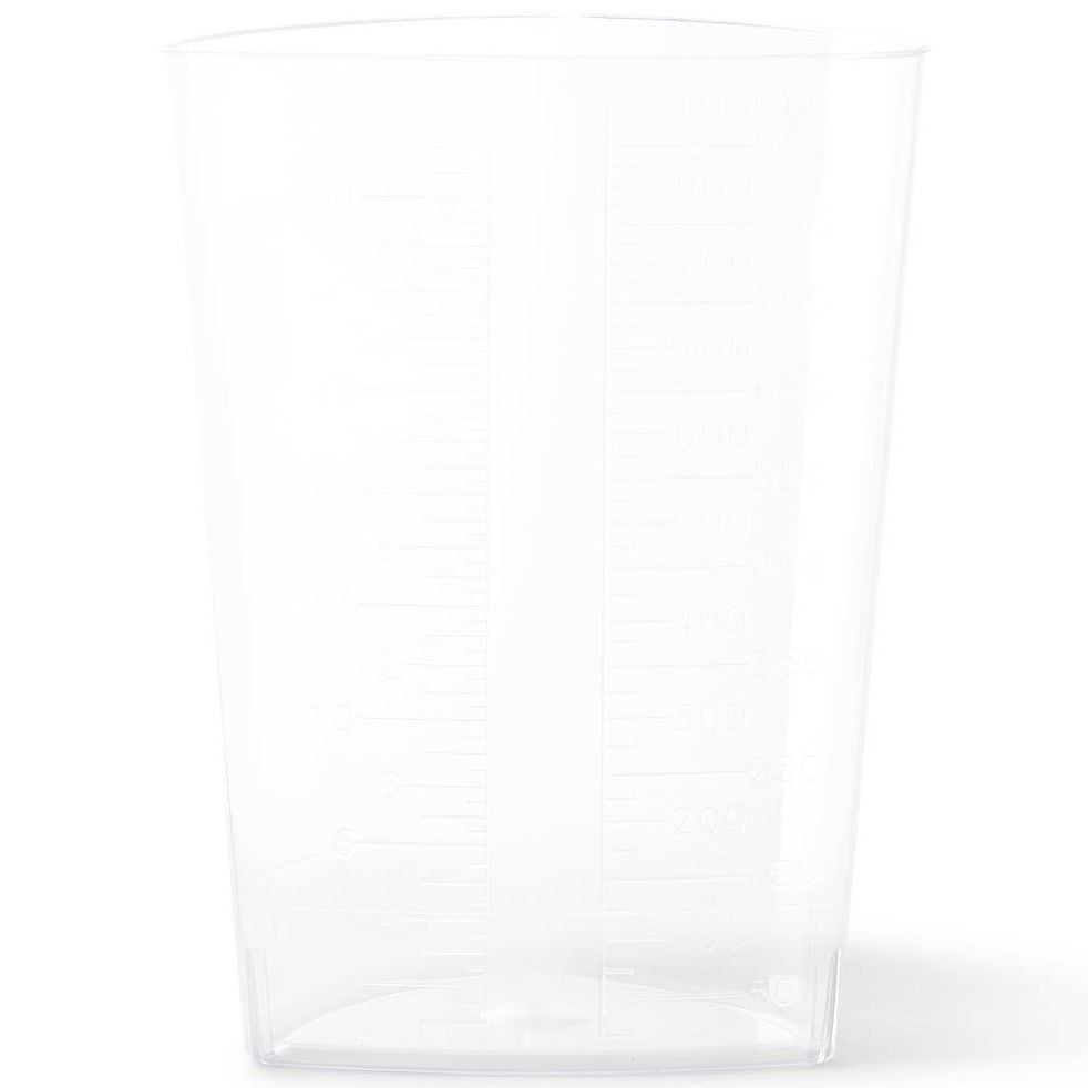 Graduated Triangular Intake/Output Container, Clear, 1000 mL, Pack of 10