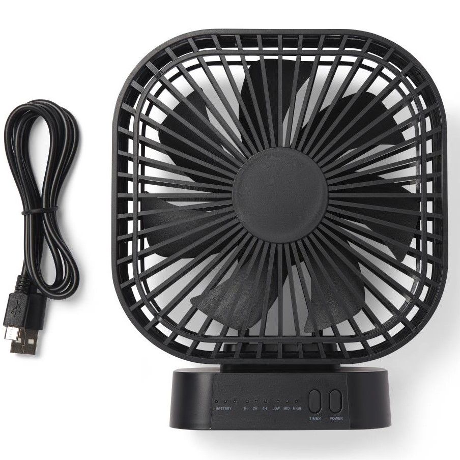 Portable Fan with 3 Speeds, 5in, Black, One