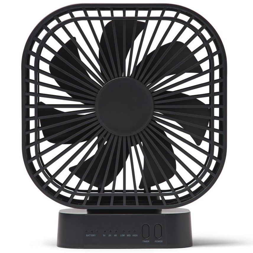 Portable Fan with 3 Speeds, 5in, Black, One