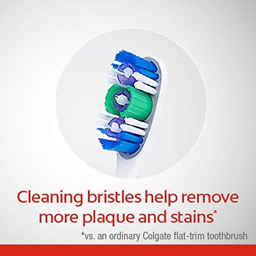 Colgate 360 Manual Toothbrush with Tongue and Cheek Cleaner, Medium, 4Ct