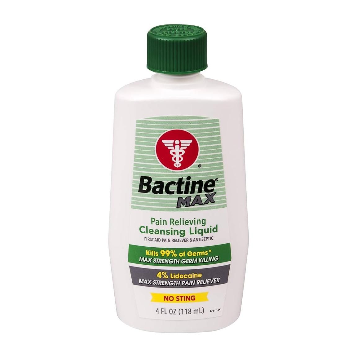 Bactine MAX Pain-Relieving Cleansing Liquid 4oz 1Ct
