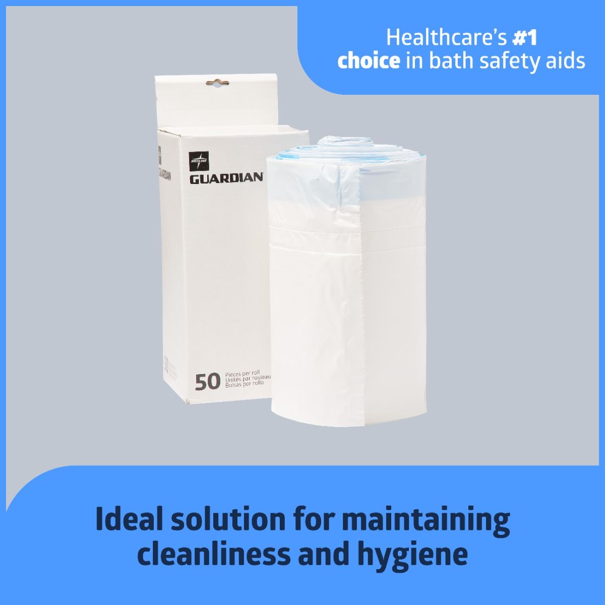 Medline Commode Liners 50Ct