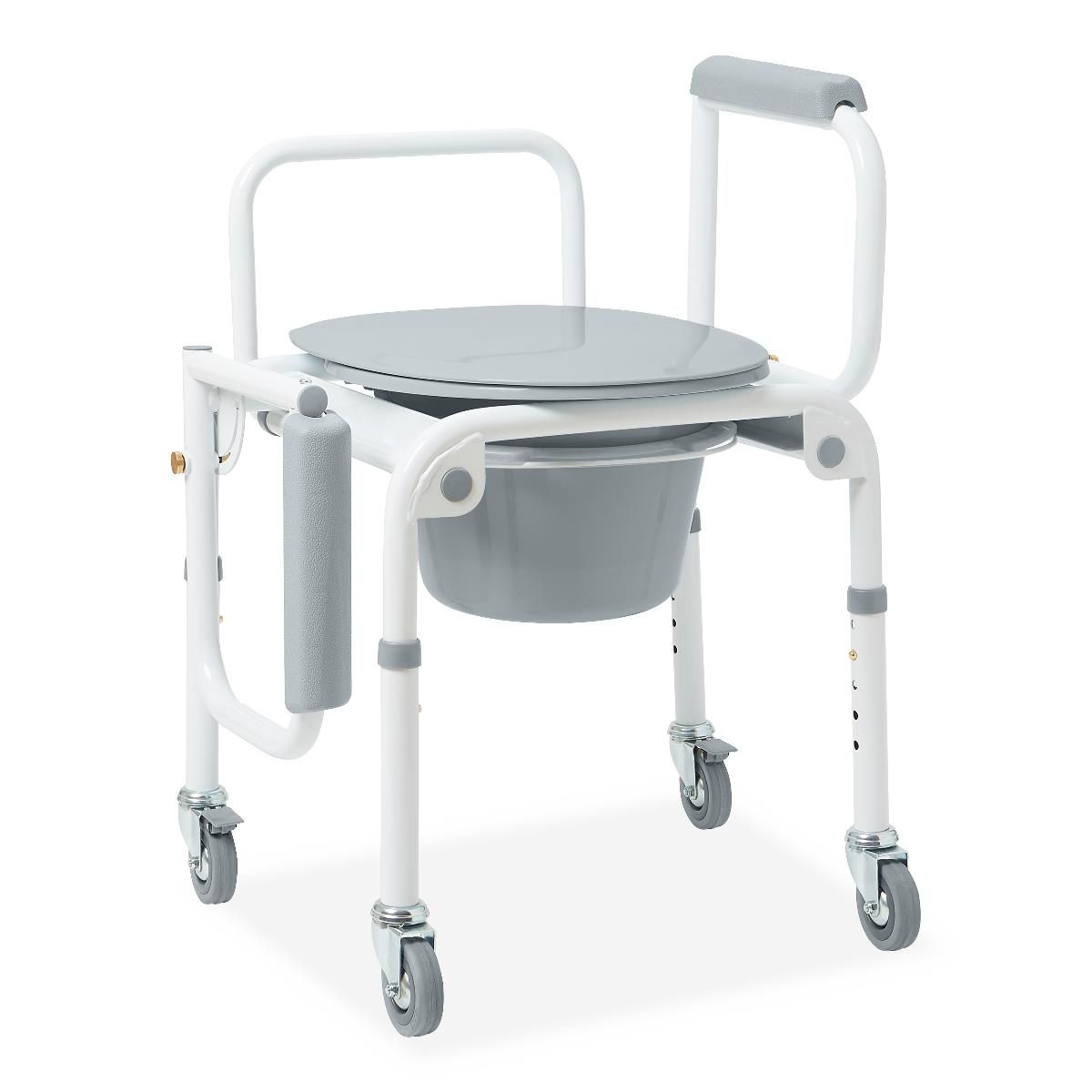 Medline Steel Drop-Arm Commode 1Ct