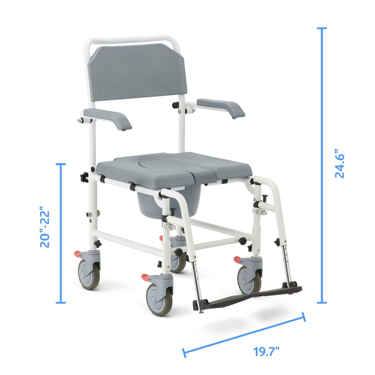Medline Aluminum Commodes with Wheels