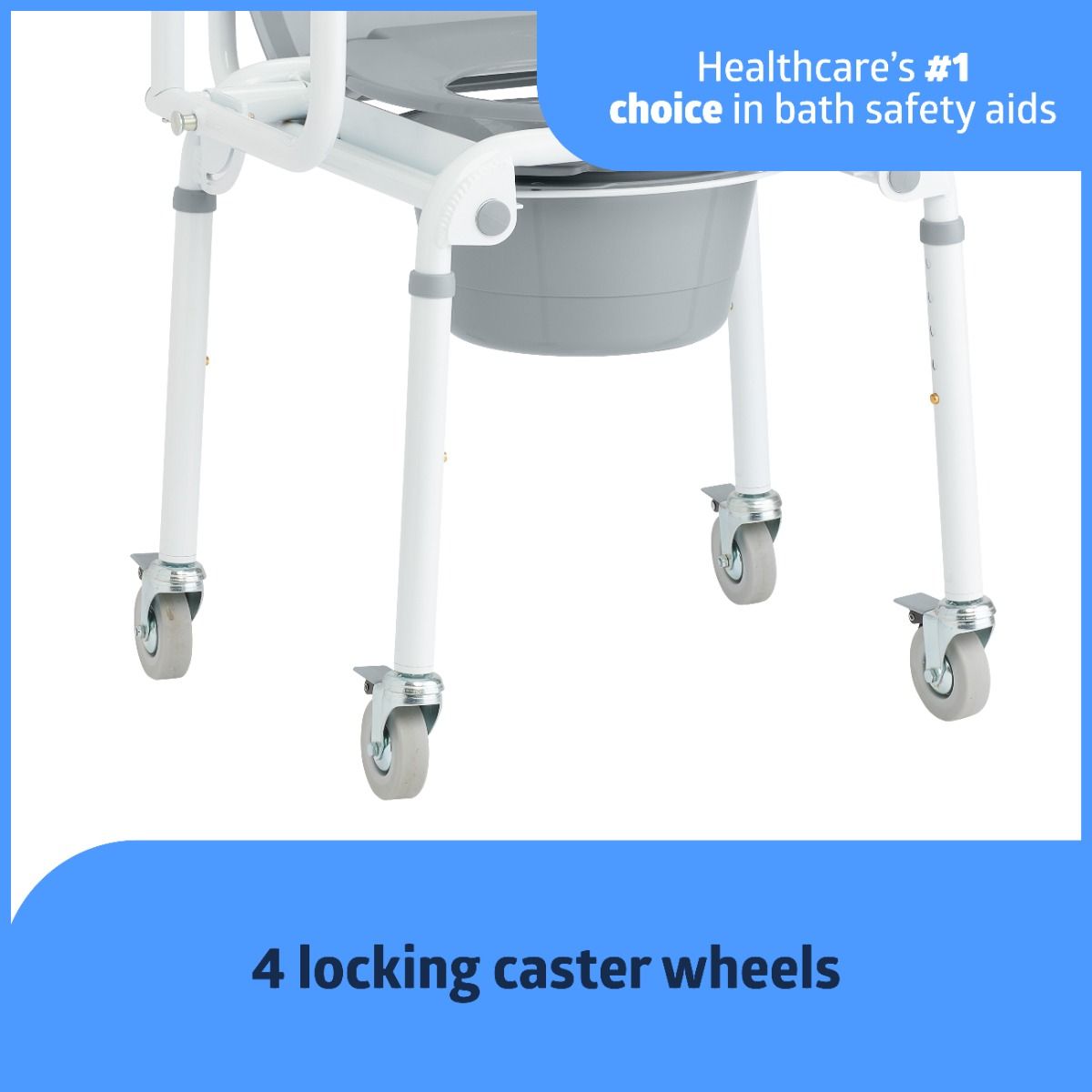 Medline Aluminum Commodes with Wheels
