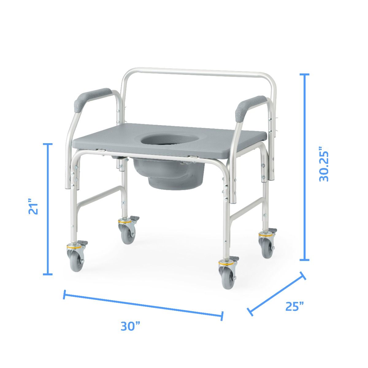 Medline Aluminum Commodes with Wheels