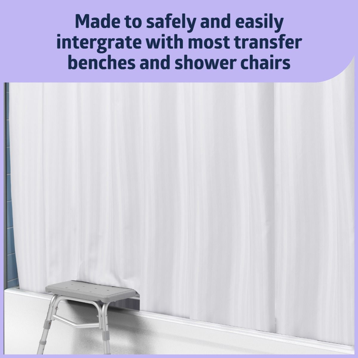 Medline Transfer Bench Shower Curtain