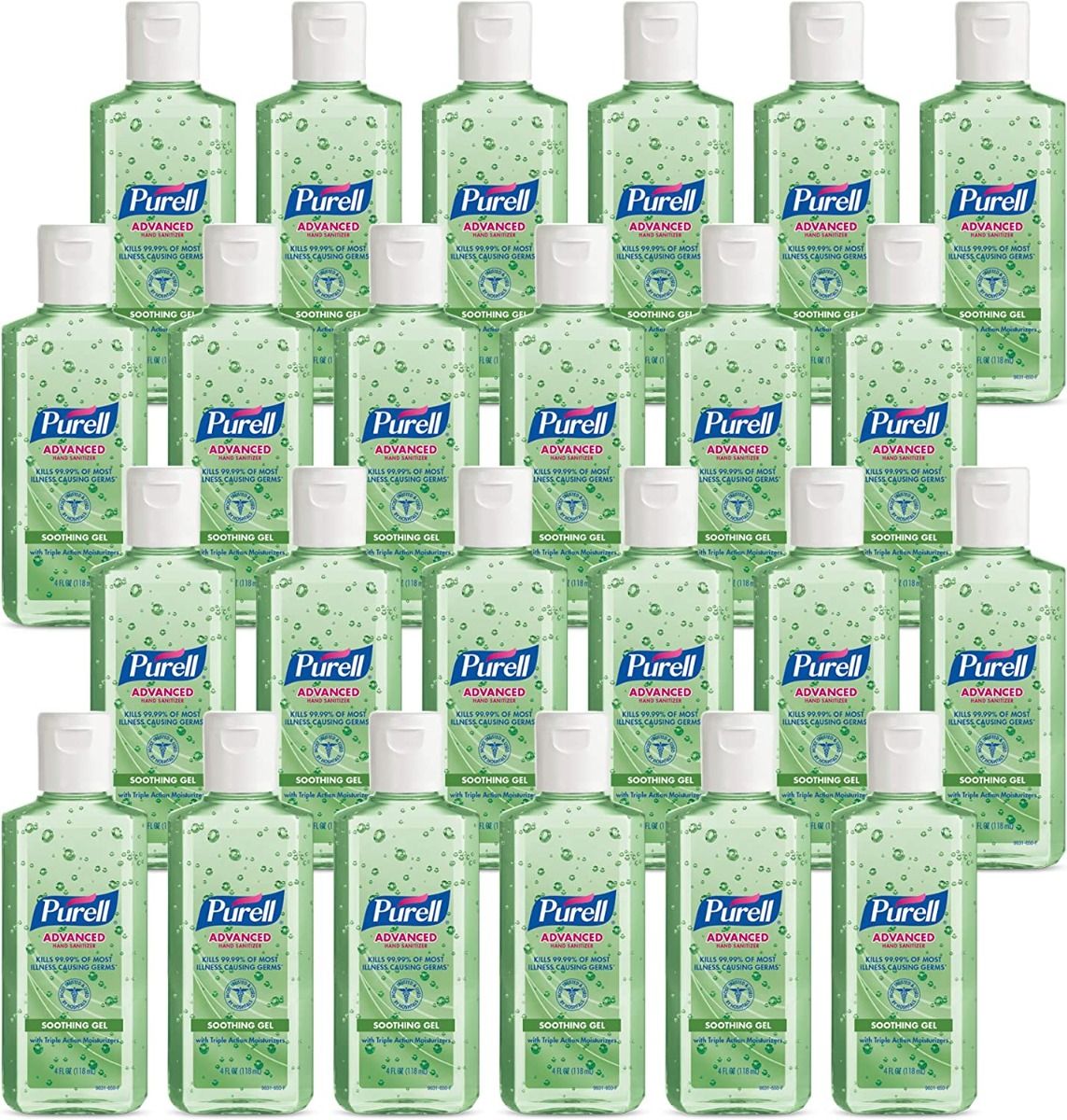 Purell Advanced Hand Sanitizer Soothing Gel with Aloe 4oz 24Ct