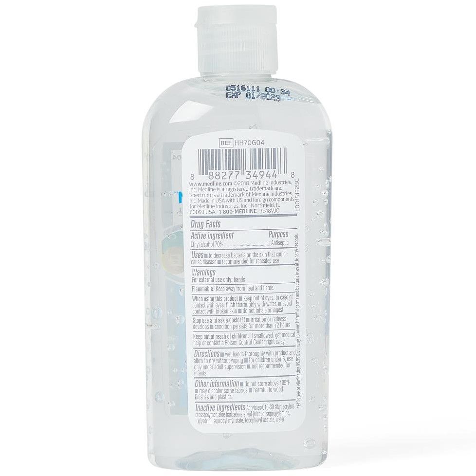 Medline Spectrum Advanced Hand Sanitizer Gel 4oz 1Ct