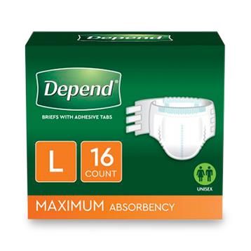 Depend Unisex Adult Protective Briefs with Tabs
