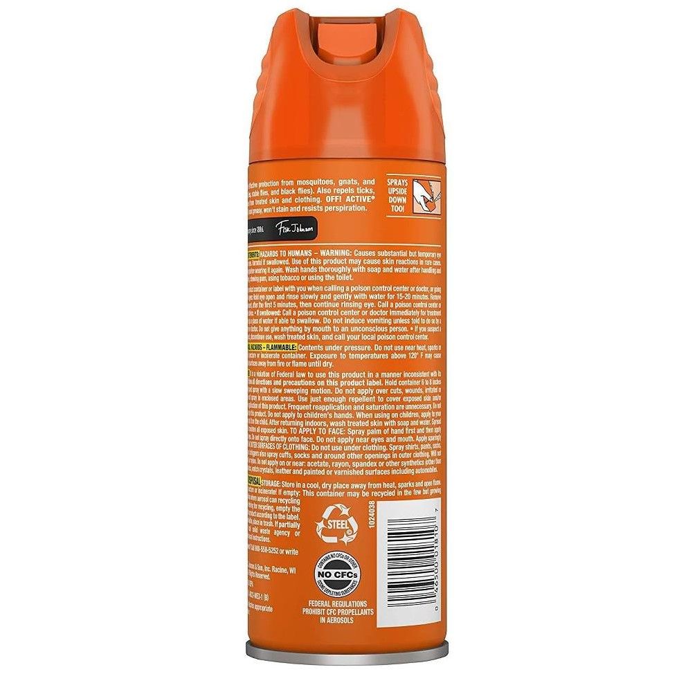 OFF! Active Insect Repellent Spray Sweat Resistant 6oz 1Ct