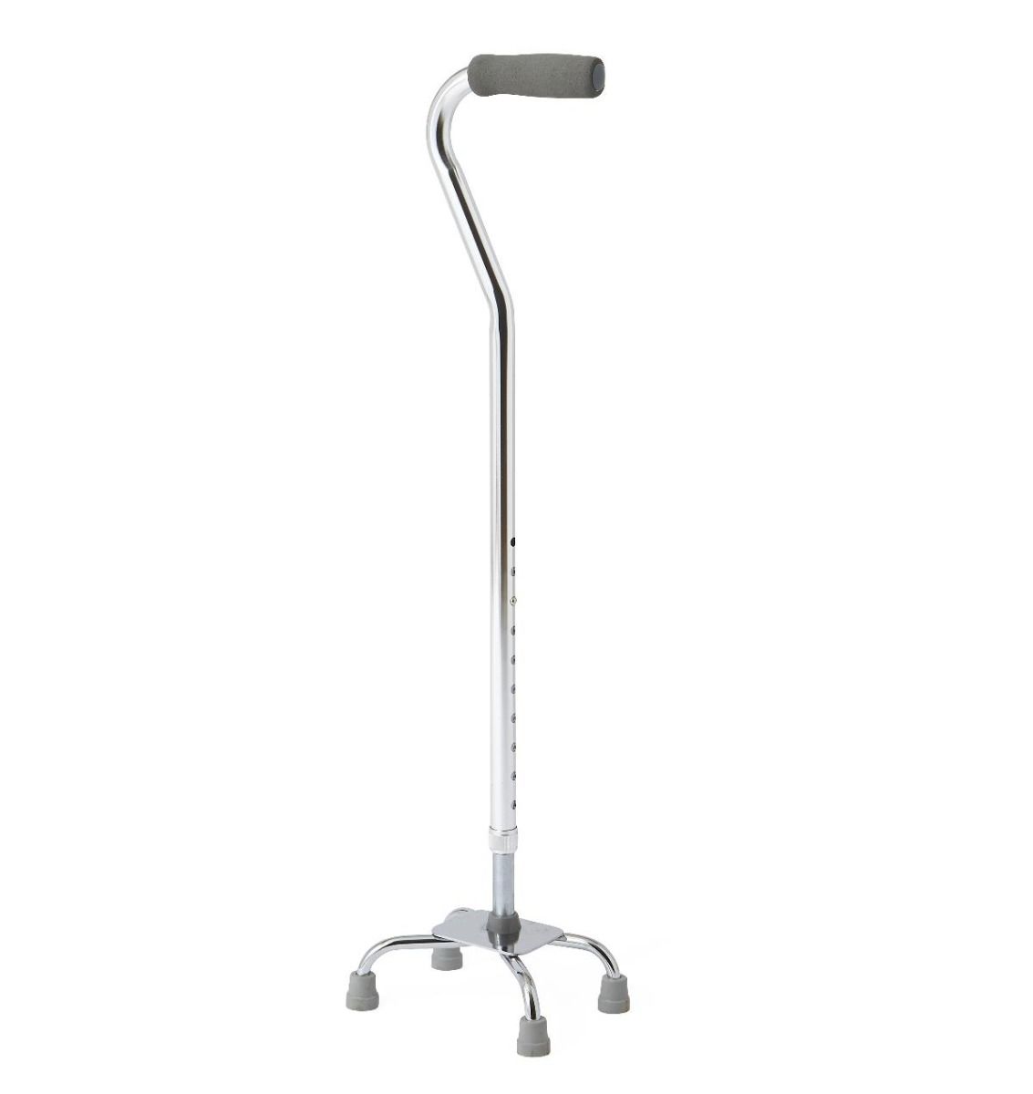 Aluminum Quad Cane, Small Base, Chrome