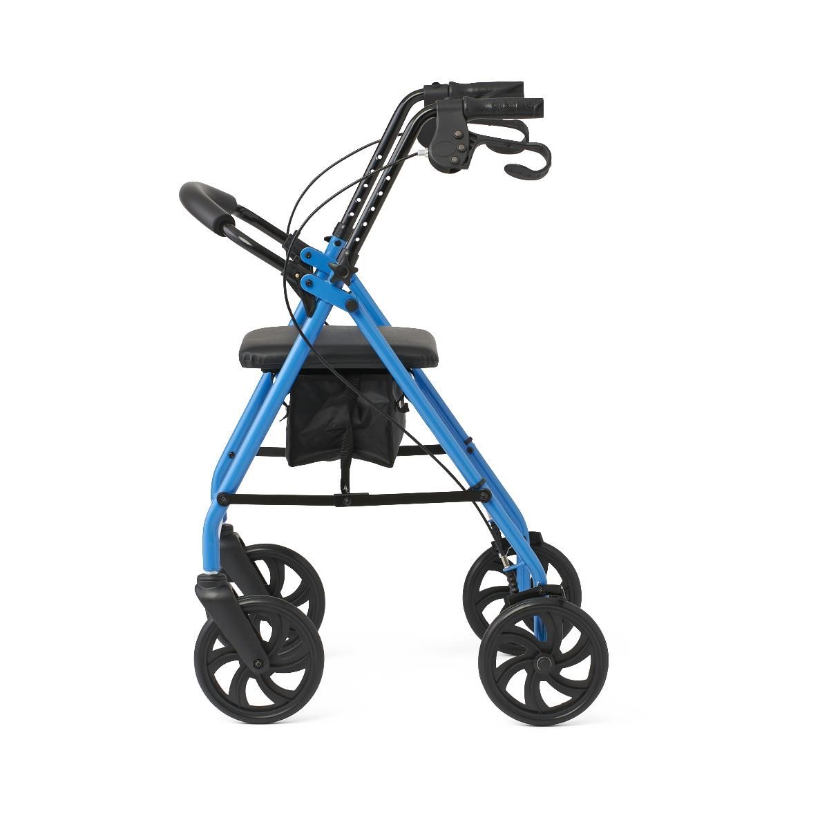 Medline Basic Steel Rollator with 8in Wheels Light Blue 1Ct