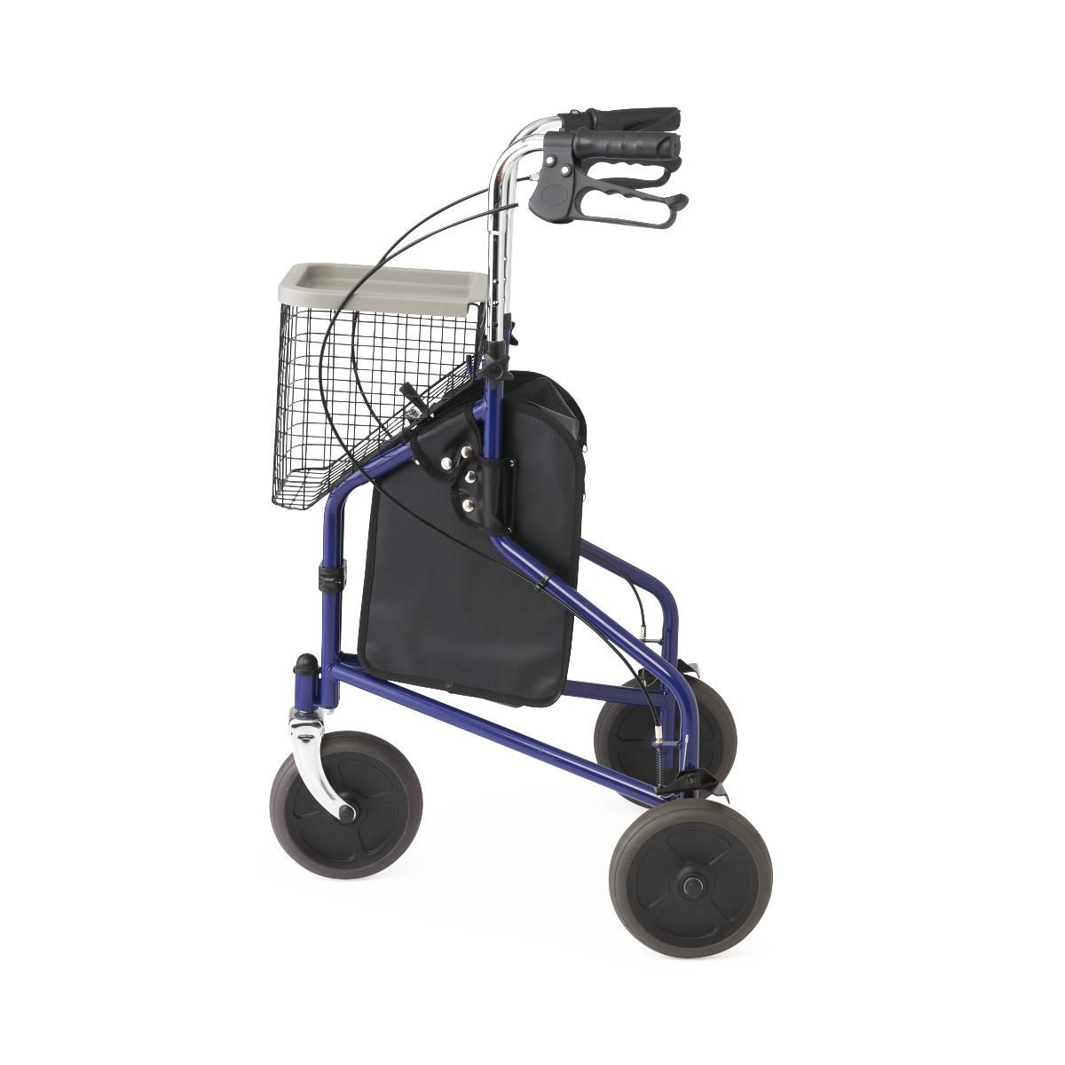 Medline 3-Wheel Steel Rollator Blue 1Ct