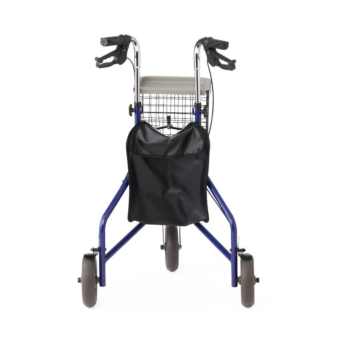 Medline 3-Wheel Steel Rollator Blue 1Ct