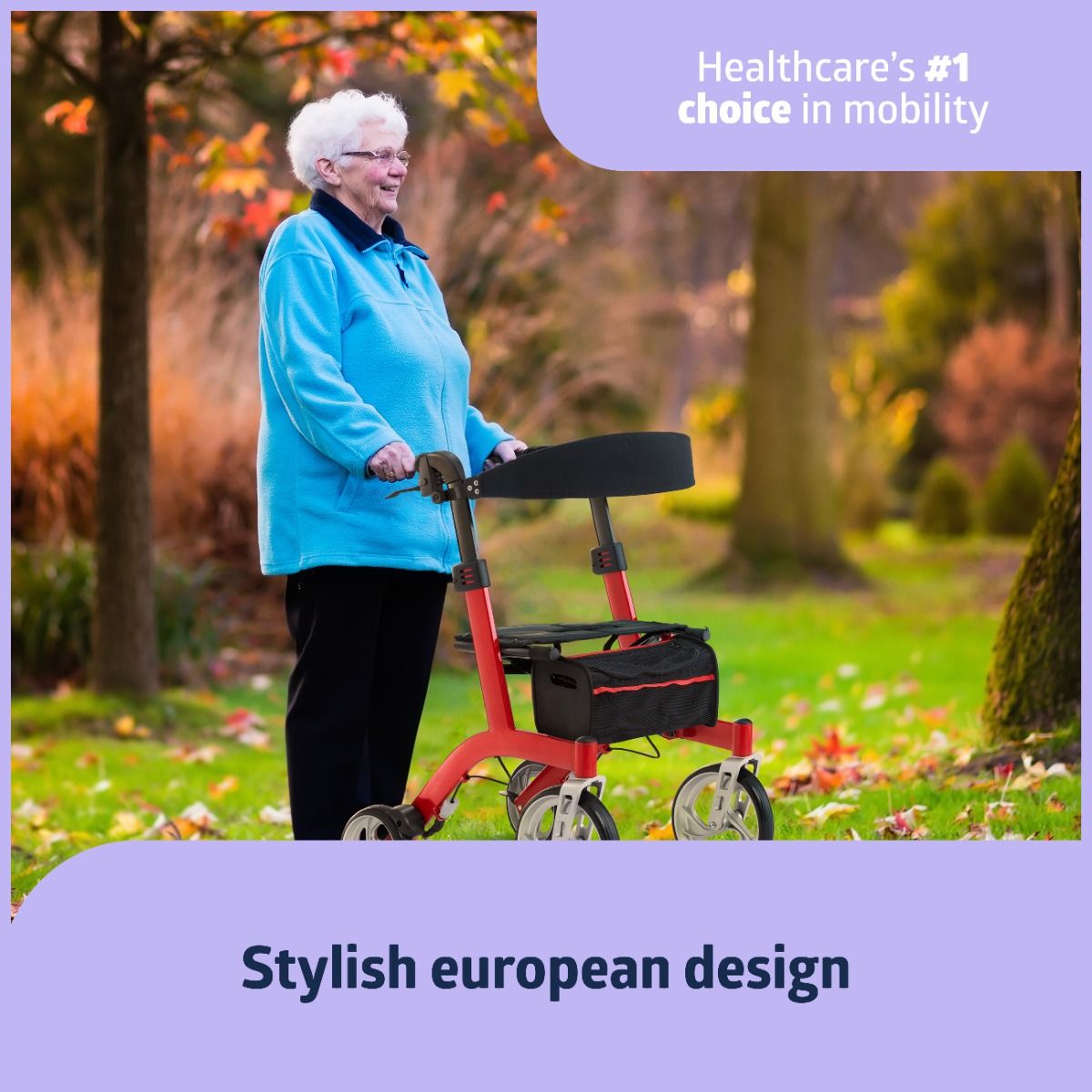 Medline European-Style Aluminum Rollators