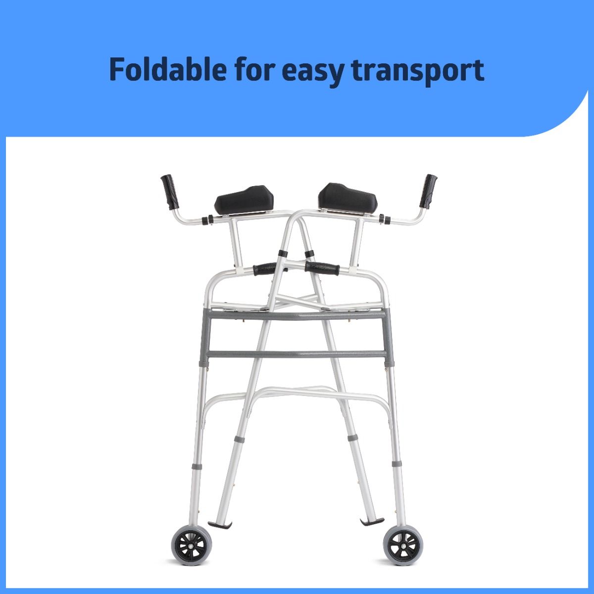 Medline Upright Folding Walker Junior Youth 1Ct