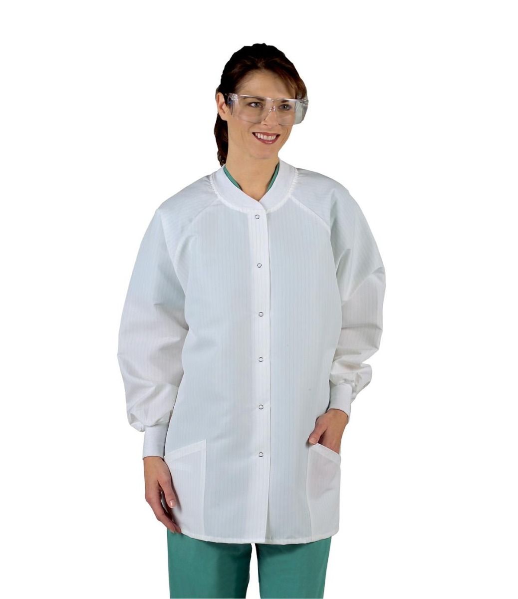 Medline ResiStat Women's Protective Warm-Up Jacket Lab Coat S 1Ct