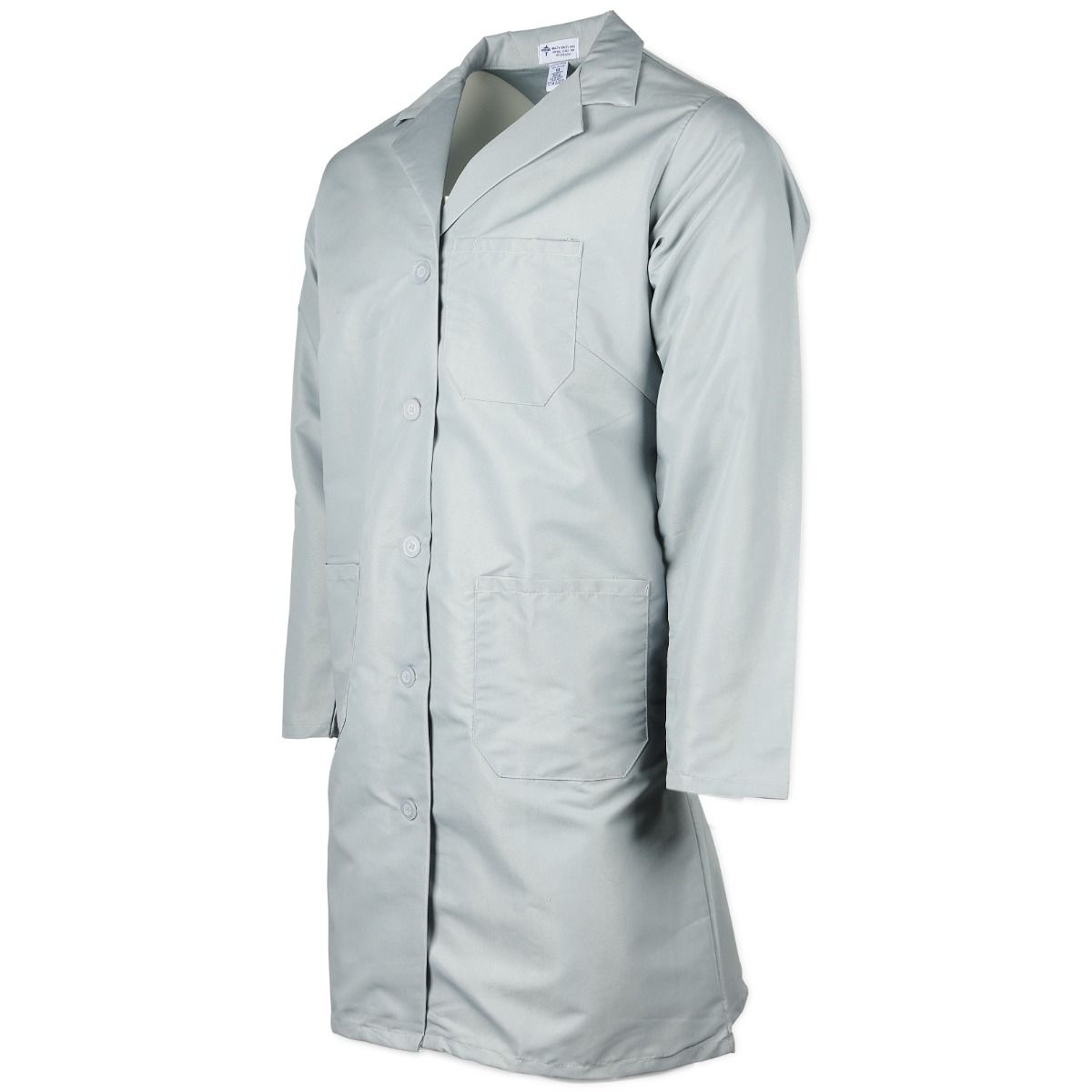 Women's Classic Staff-Length Lab Coat Gray Size 12