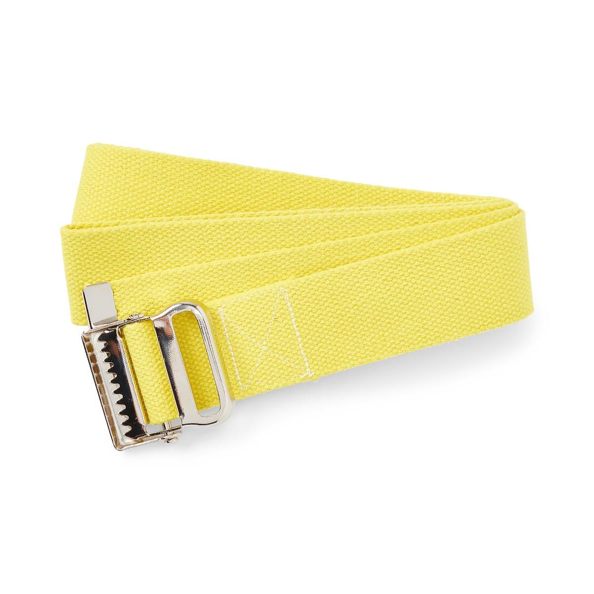 Medline Cotton Gait Belt w Metal Buckle 2x72 Bariatric Yellow 1Ct