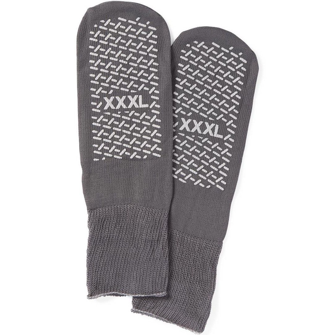 Double-Tread Patient Slippers, Terry Inside, Gray, Bariatric, Case of ...