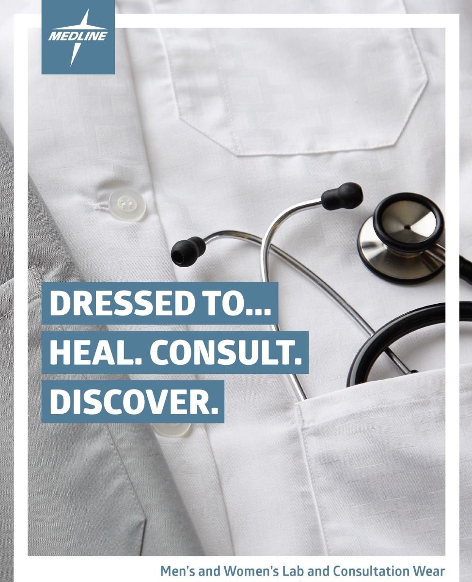 Men's Full Length Lab Coat White Size 36