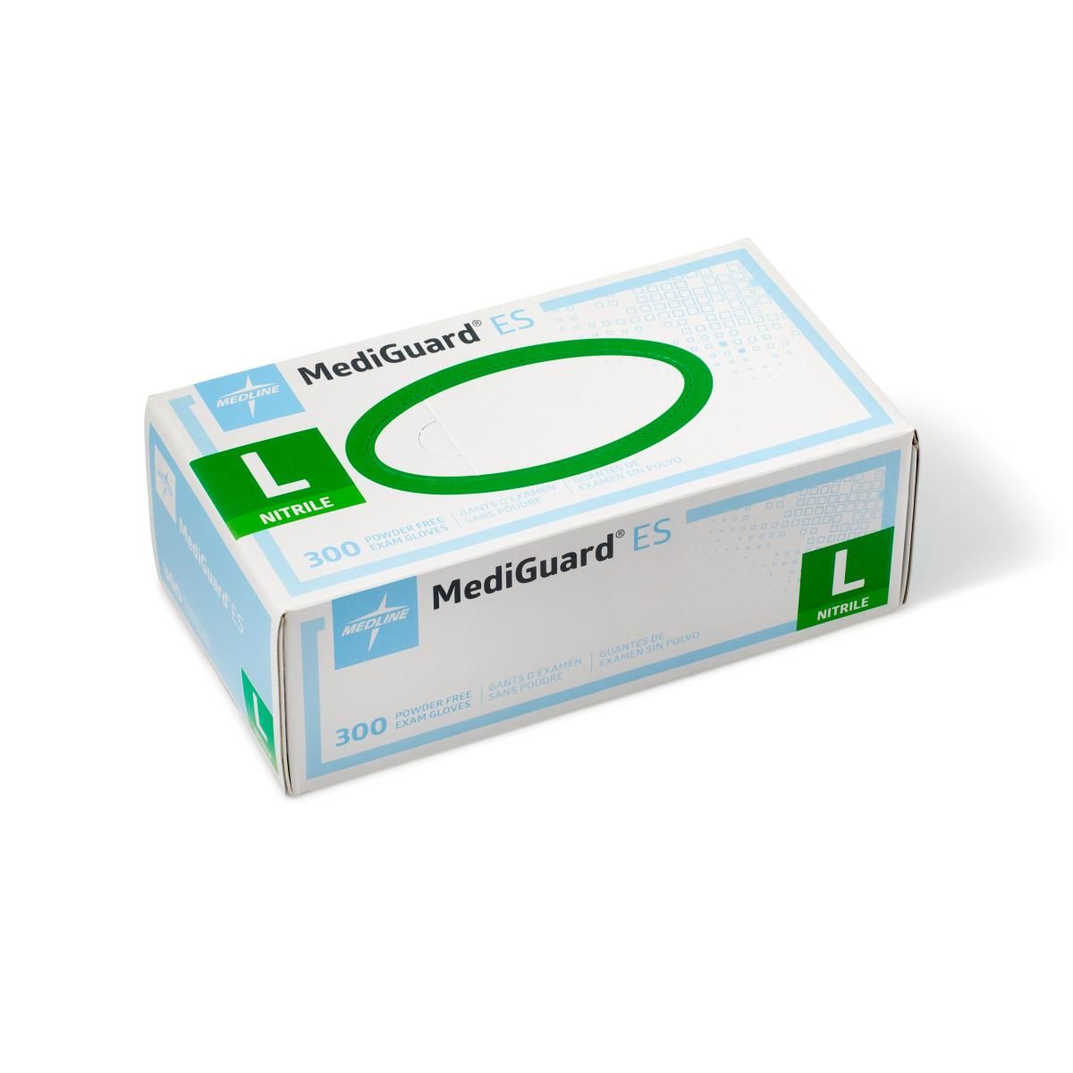 Medline MediGuard ES Nitrile Exam Gloves Size L 3000Ct