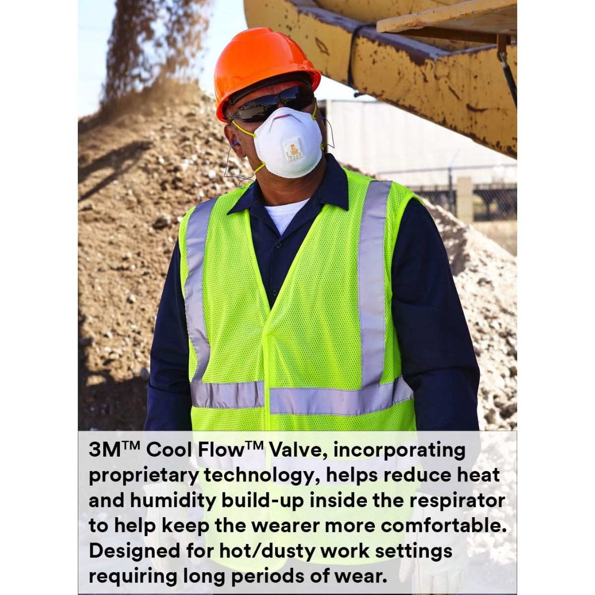 3M 8511 N95 Respirator Face Mask with Cool Flow Valve 10Ct
