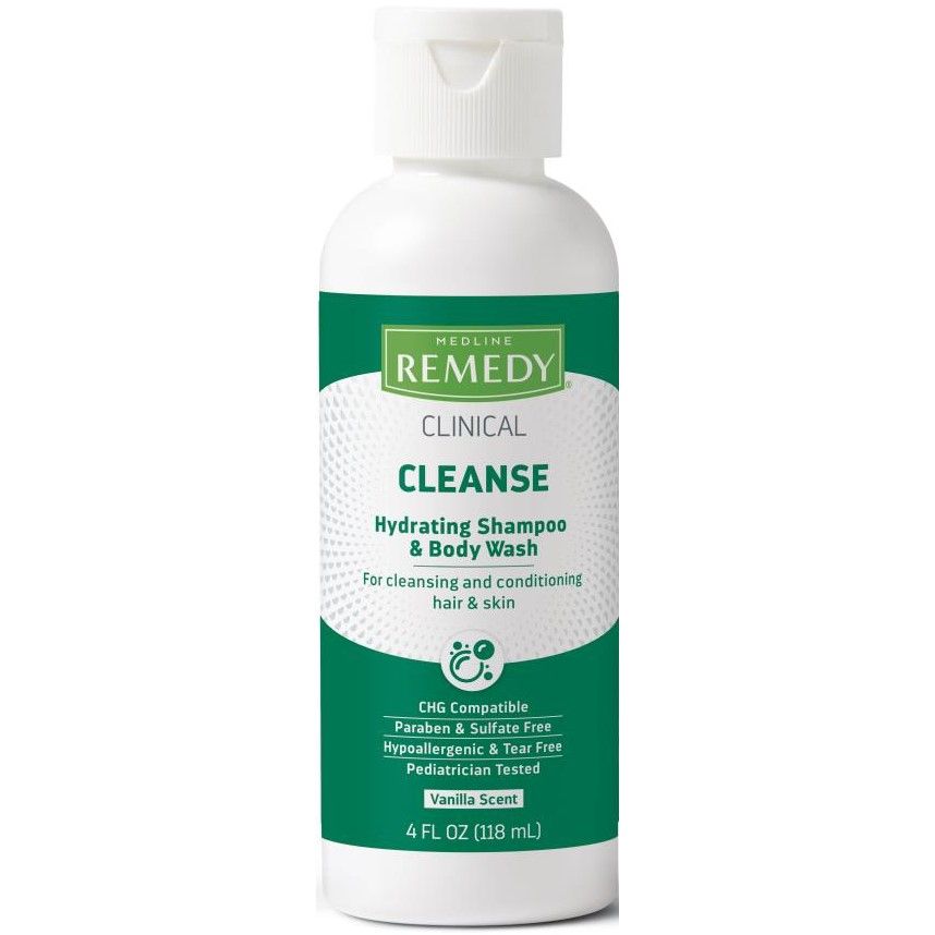 Medline Remedy Clinical Hydrating Shampoo Body Wash 4oz 1Ct