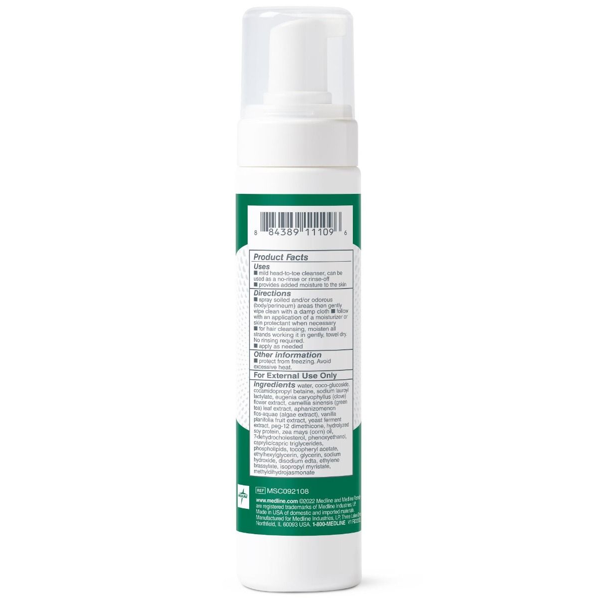 Medline Remedy Clinical No-Rinse Foam Cleanser 8oz 1Ct