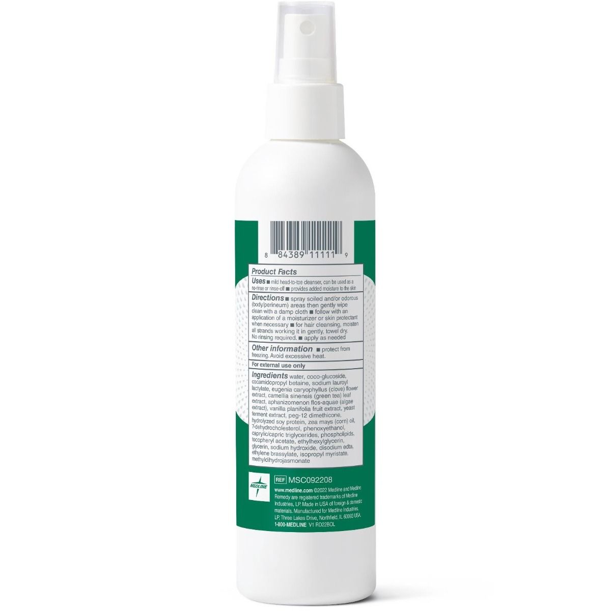 Medline Remedy Clinical Hydrating Spray Cleanser 8oz 12Ct