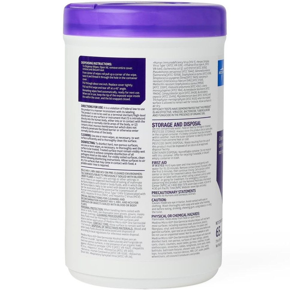 Medline Micro-Kill One Germicidal Alcohol Wipes - Shop All