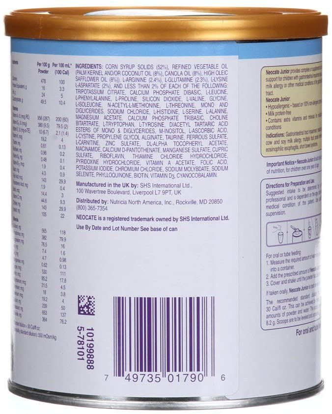 Nutrica Neocate Junior Formula Powder Age 1+ 14.1oz 1Ct