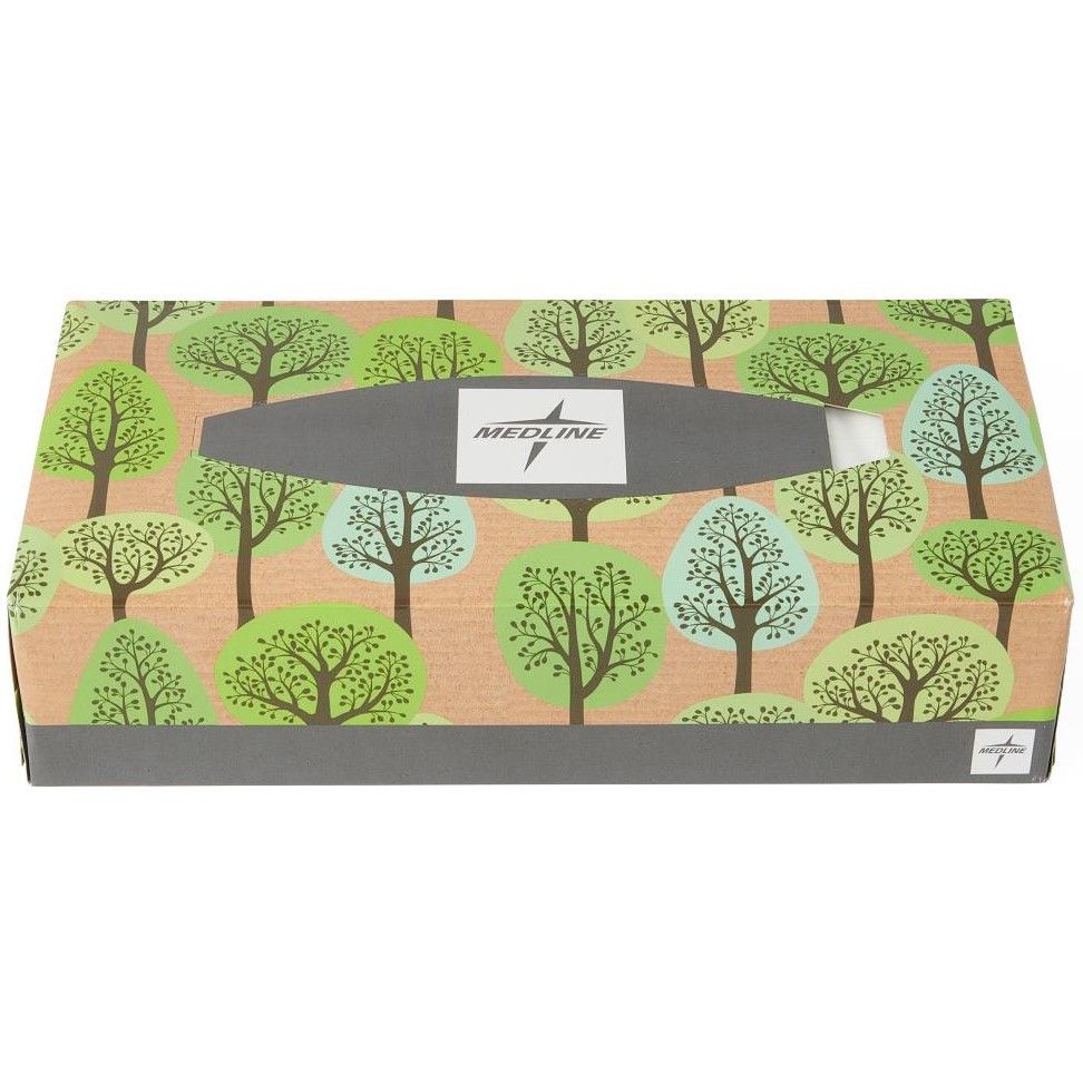 Medline Standard Facial Tissues 8x8.3in 90Sheet/Box 1Ct