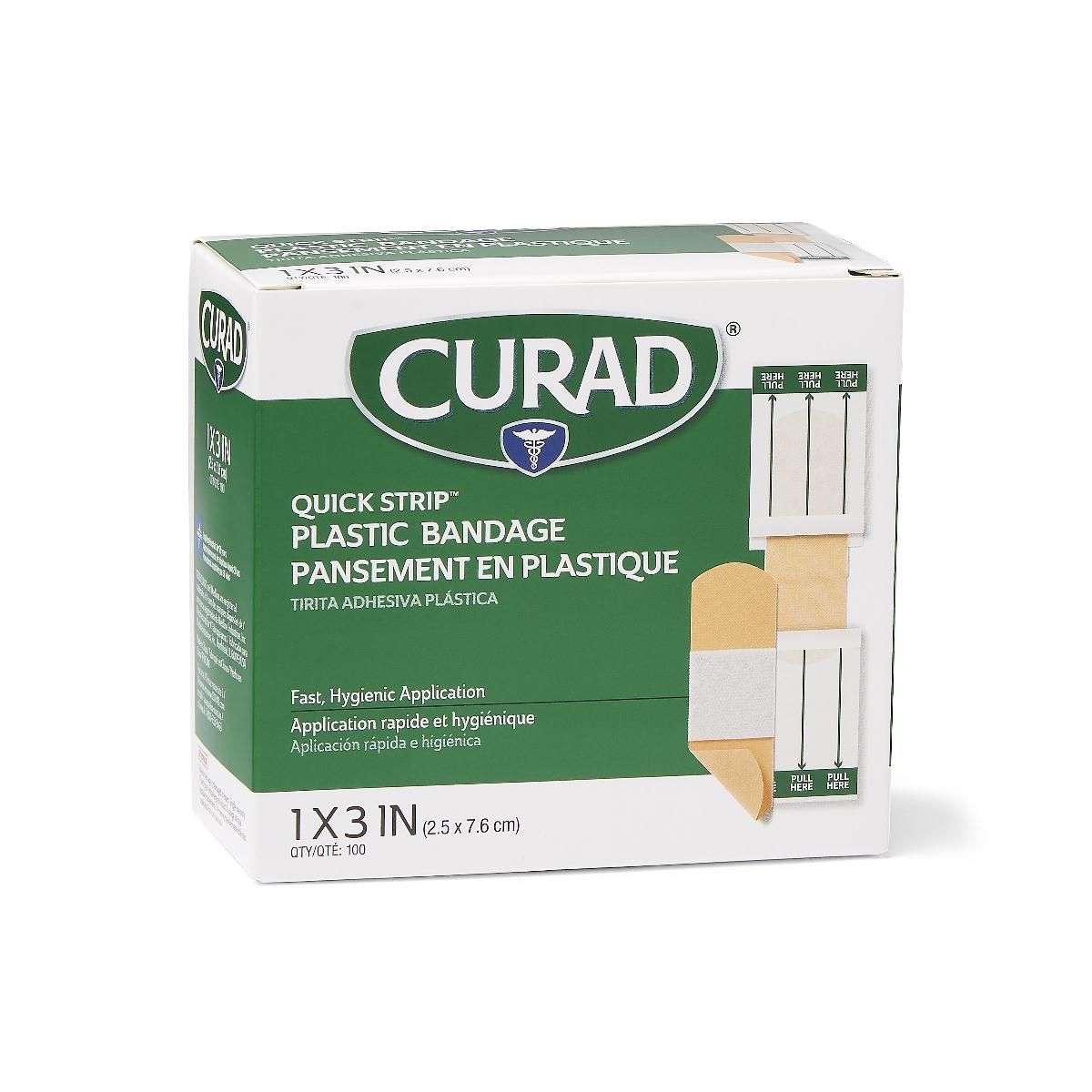CURAD Quick Strip Plastic Adhesive Bandages