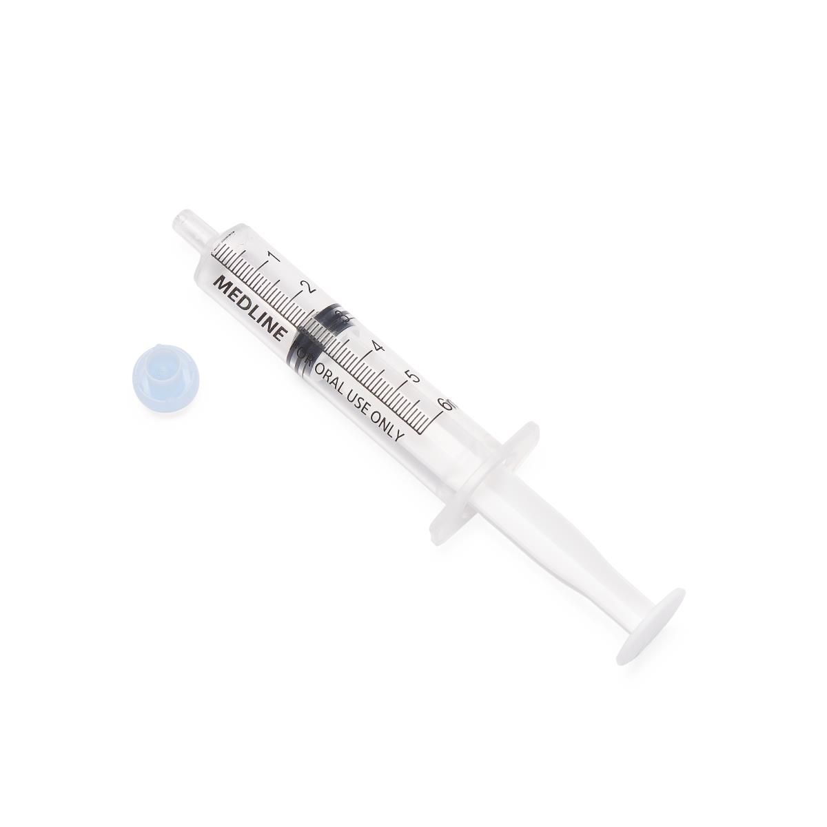 Medline Nonsterile Clear Oral Syringe 6mL 50Ct