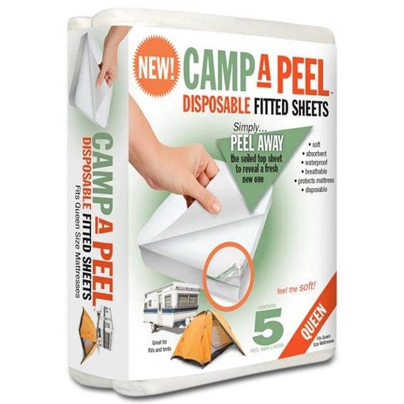 Camp-A-Peel Multi-Layered Bunks / Cots / Air Mattress Fitted Sheet 12Ct