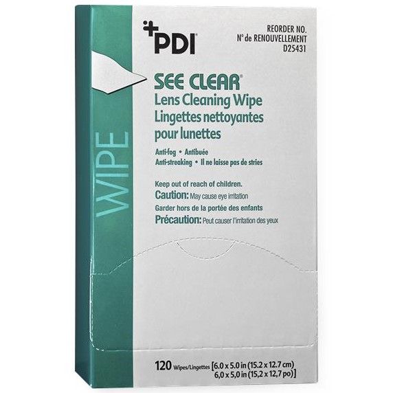 See Clear Lens Cleaning Wipes, Anti-fog, 120 Wipes per Pack, One Pack