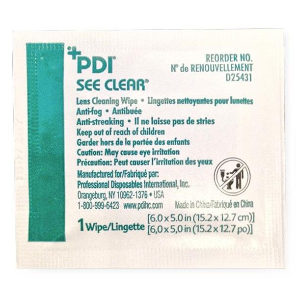 See Clear Lens Cleaning Wipes, Anti-fog, 120 Wipes per Pack, One Pack