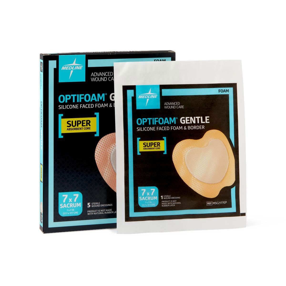 Optifoam Gentle SA Silicone/Foam Dressing Sacrum 7x7 40Ct