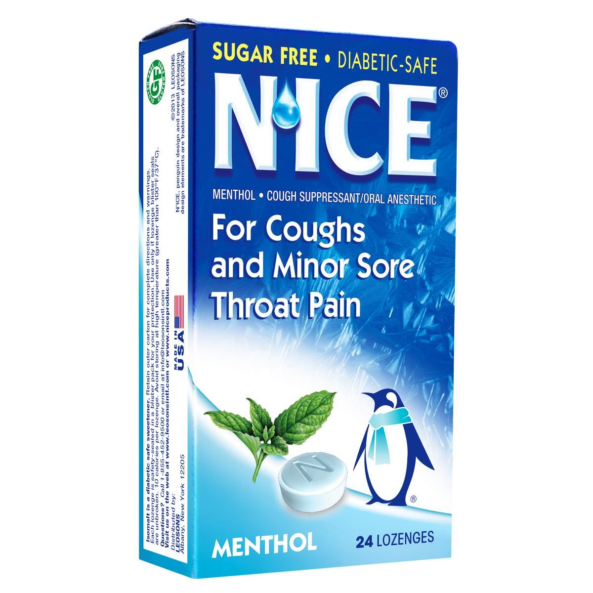 N'ICE Lozenges, Menthol, Sugar Free, 24Ct