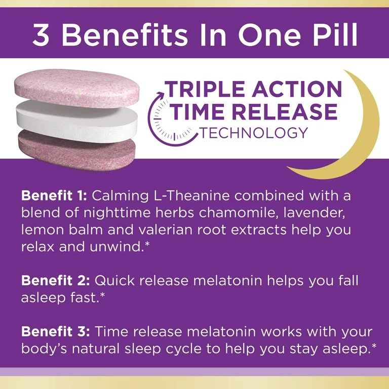 Nature's Bounty Sleep3 Tri-Layer Melatonin 30Ct