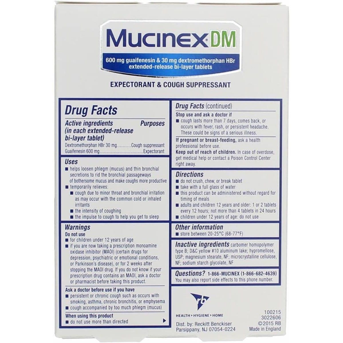 Mucinex DM 12-Hr Expectorant & Cough Tablet 20Ct