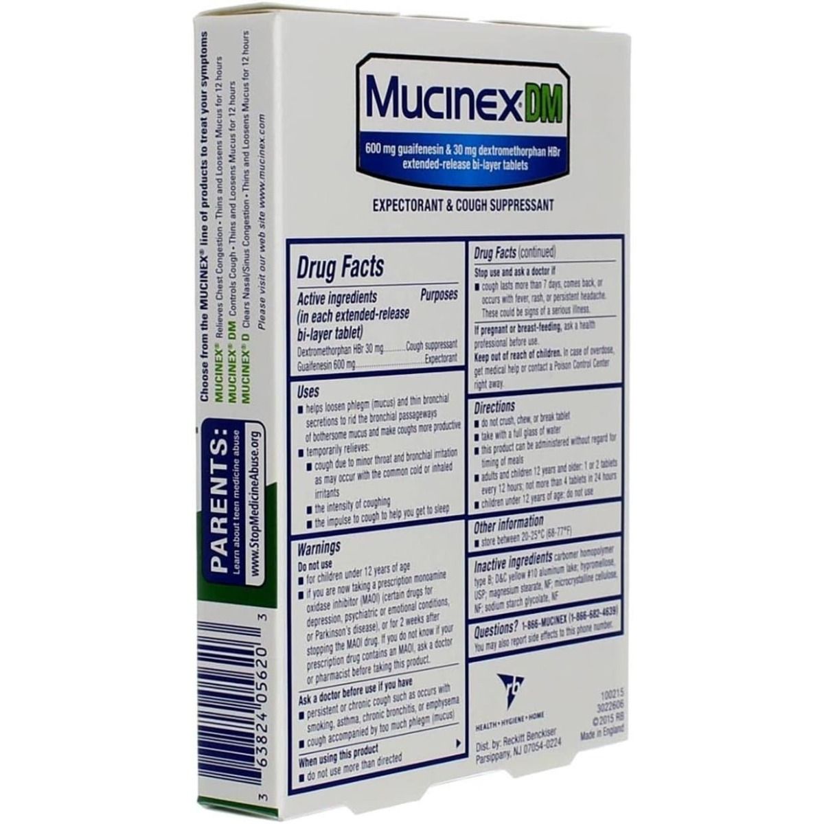 Mucinex DM 12-Hr Expectorant & Cough Tablet 20Ct