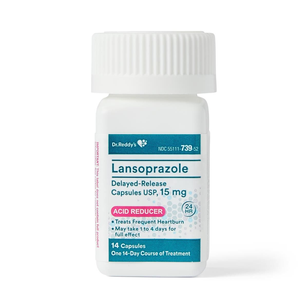 Lansoprazole Delayed Release Acid Reducer 15mg 42Ct