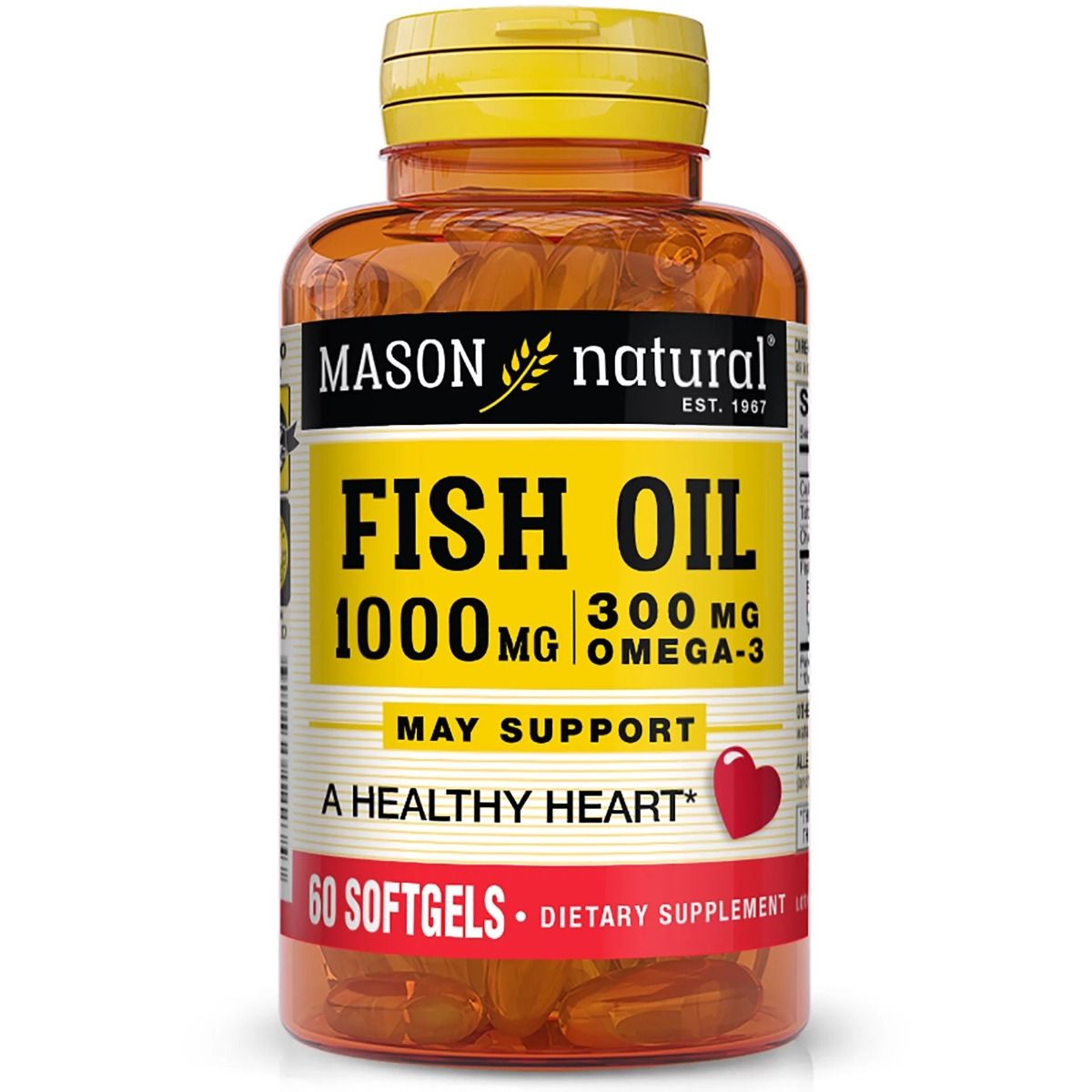 Mason Natural Fish Oil Softgel 1000mg 60Ct
