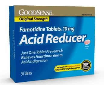 GoodSense Famotidine Acid Reducer Heartburn Tablet 10mg 30Ct