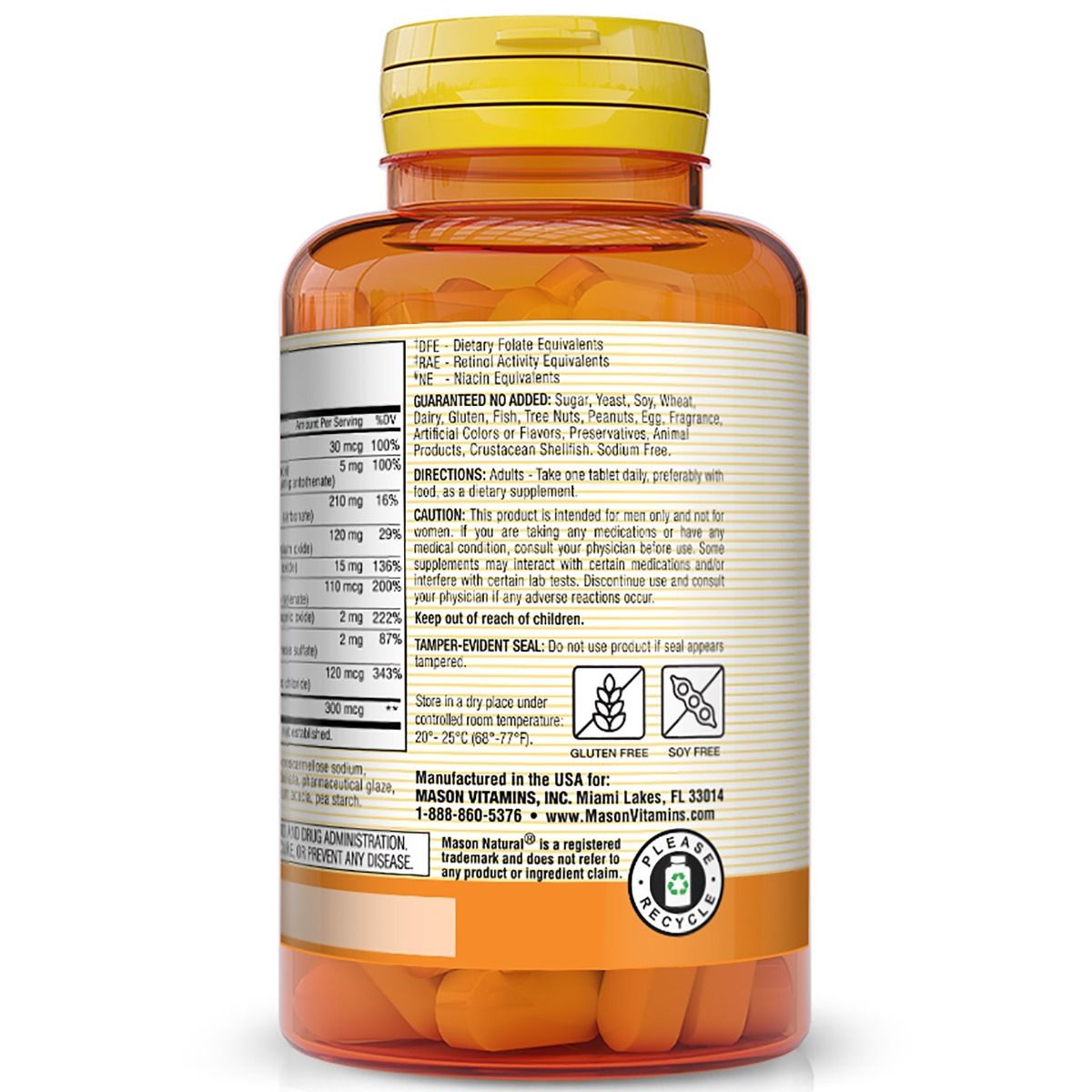 Mason Natural Men's Daily Formula 100Ct