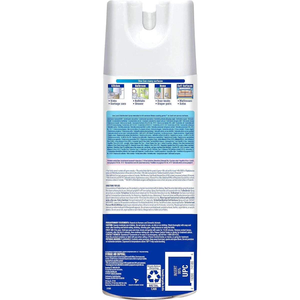 Lysol Disinfecting Spray Crisp Linen 12.5oz 1Ct